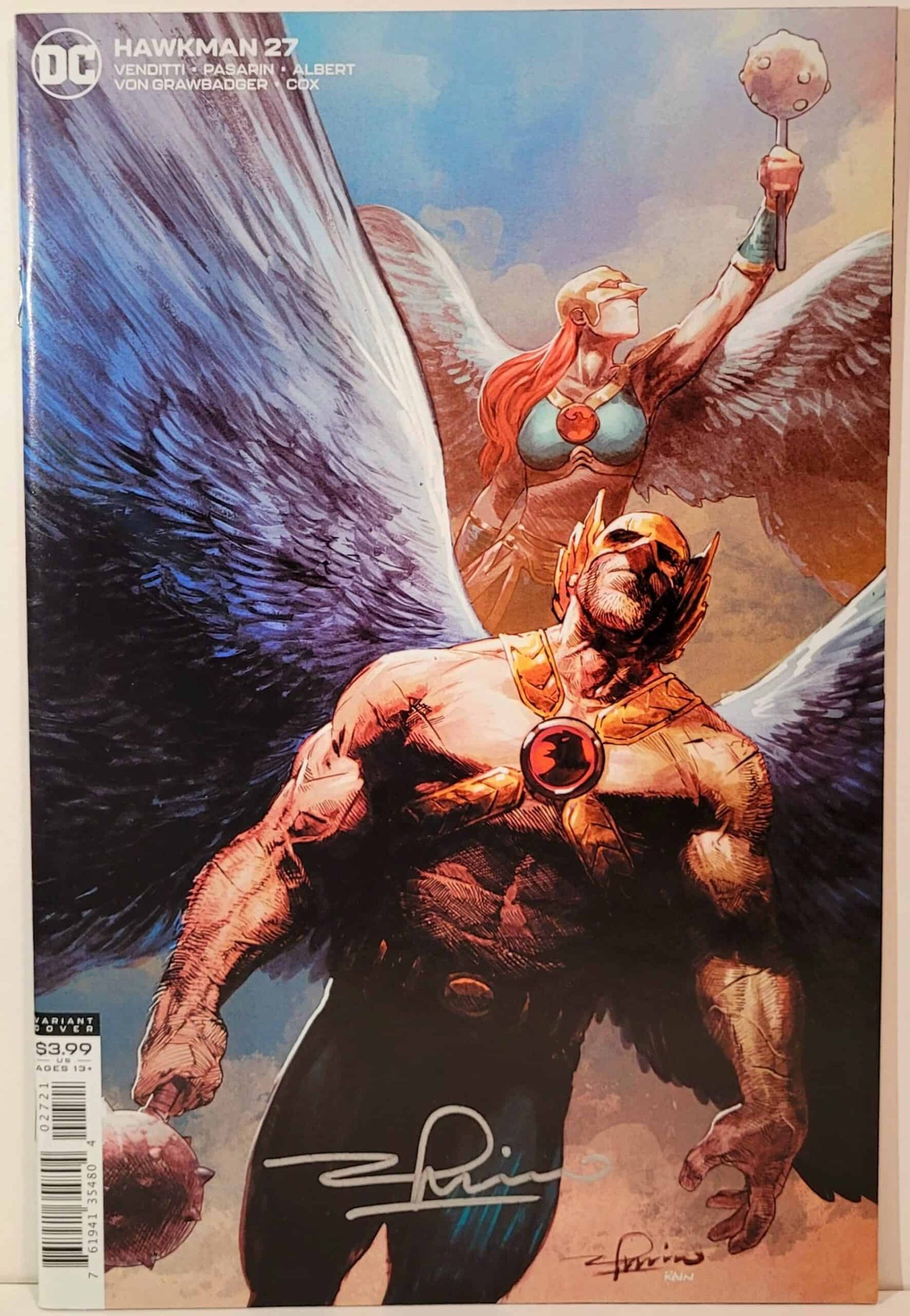Hawkman #27 Signed by Gerardo Zaffino - Baú das HQs